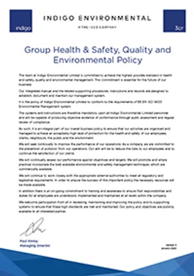 Indigo Environmental Downloads Page